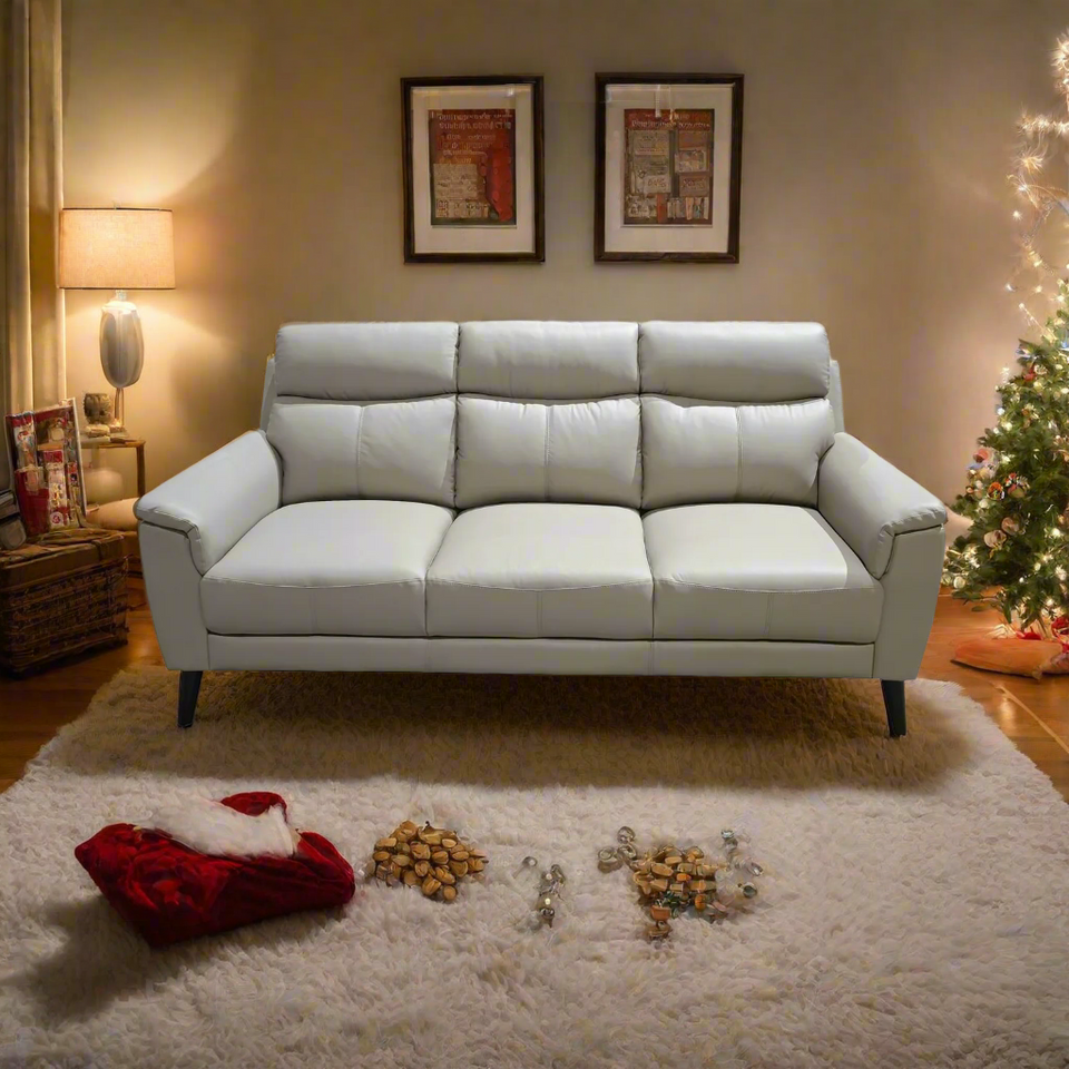 High Back Leather Sofa for Manila Condos|Fernando 3-Seater – Blims Fine ...