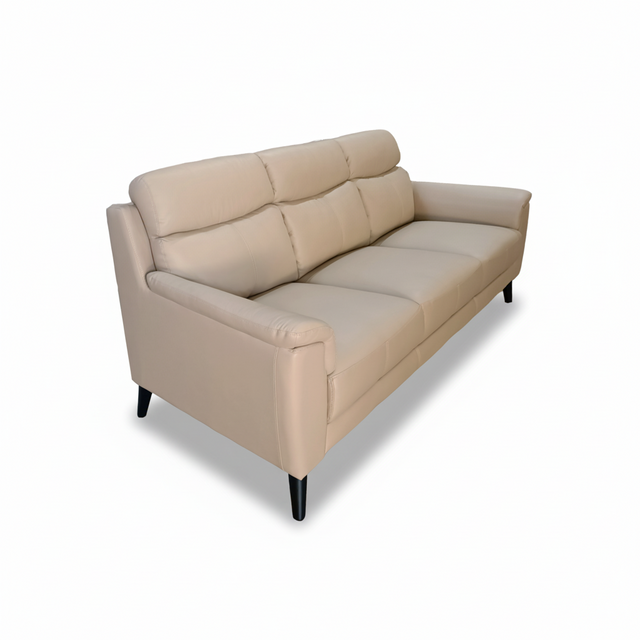 High Back Leather Sofa for Manila Condos|Fernando 3-Seater – Blims Fine ...